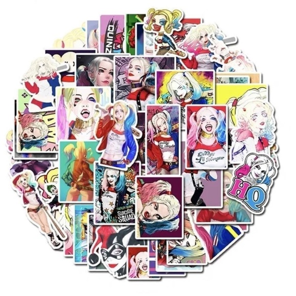 Art | 32 Piece Colorful Harley Quinn Sticker Set | Poshmark